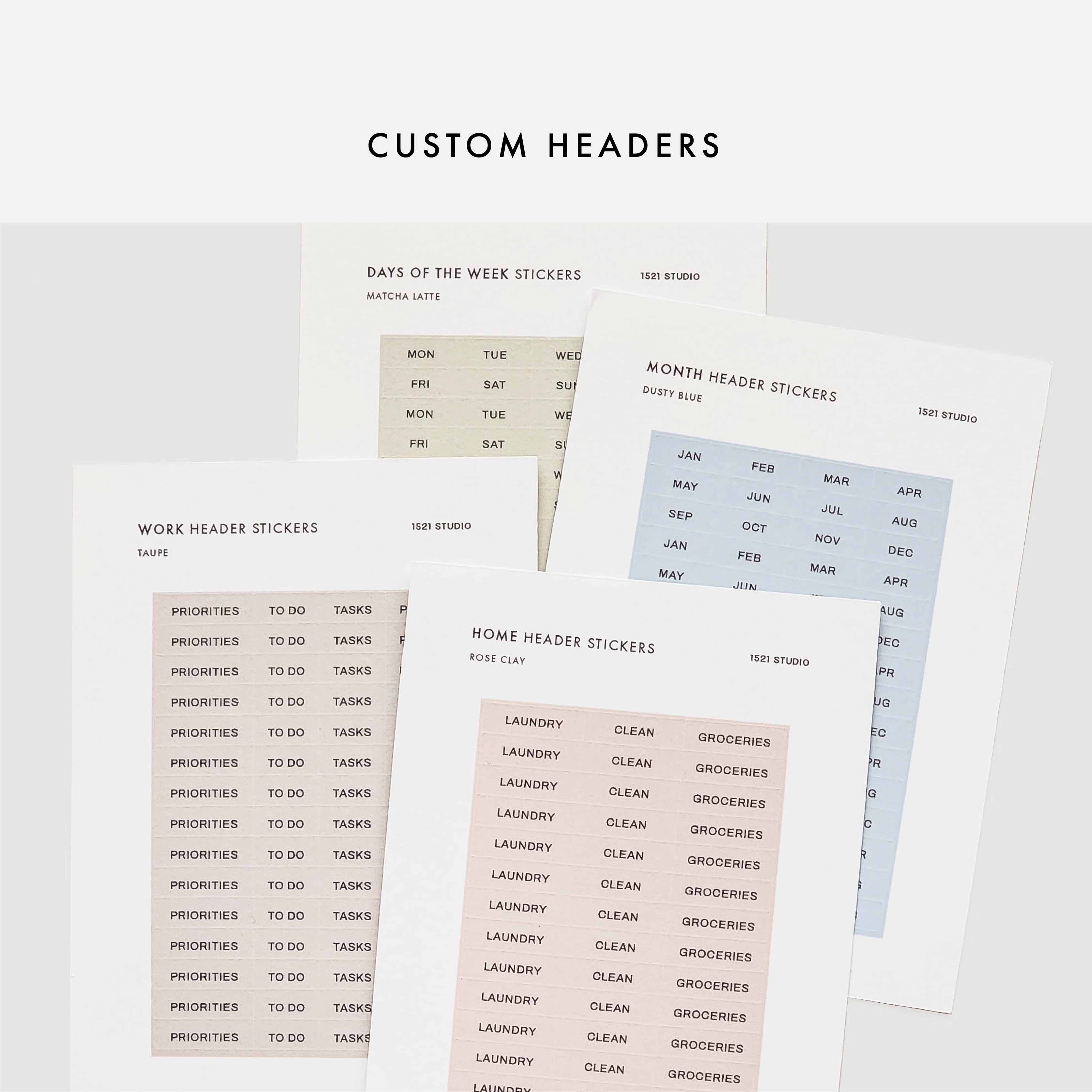 Custom Header Stickers - 1521 Studio – 1521 STUDIO