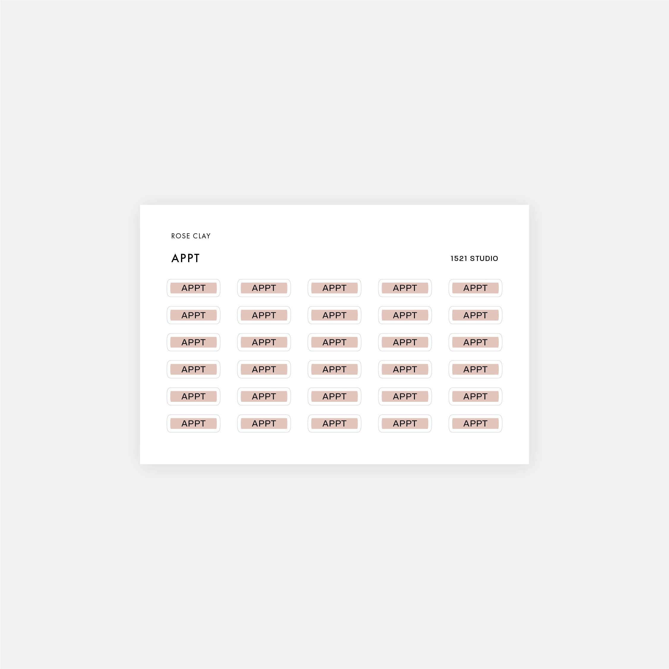 Appt Mini Word Stickers - 1521 Studio – 1521 STUDIO